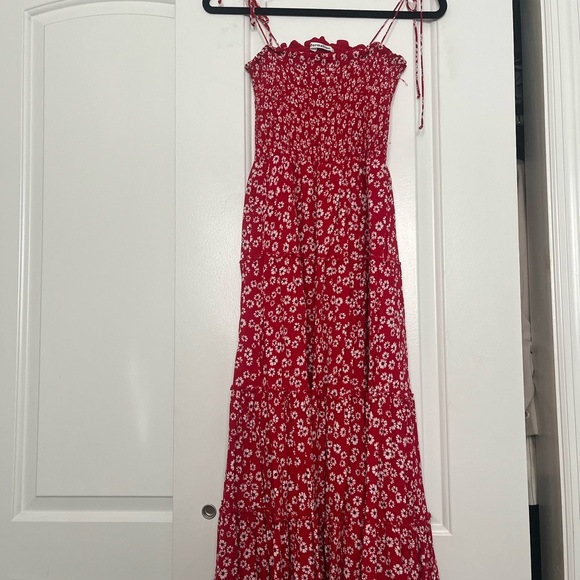 Reformation | Dresses | Reformation Red And White Floral Dress | Poshmark